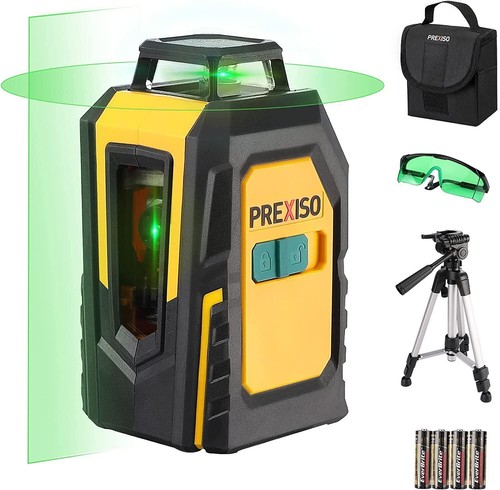 PREXISO 100Ft 360° Laser Level with Tripod Self Leveling Cross Line ...