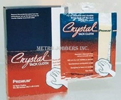 Crystal Brand Premium Tack Cloths 18" x 36" 12 Cloths Per Box Rag Auto ...