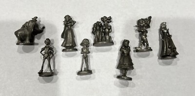 MONOPOLY DISNEY EDITION 8 PEWTER TOKENS REPLACEMENT PIECES 2001 ...