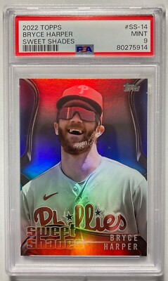 2022 Topps Baseball Bryce Harper Sweet Shades Card #SS-14 PSA MINT 9 | eBay
