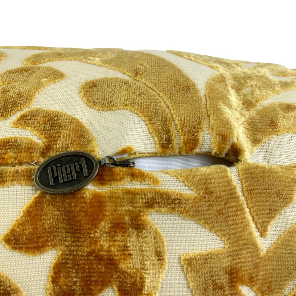 Pier 1 Imports Velvet Pillow Bolster Lumbar Throw Accent Floral ...