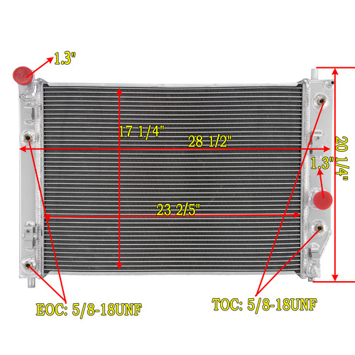 4-Row Radiator+Shroud Fan For 05-2013 Chevrolet Corvette C6 6.0L 6.2L 7 ...