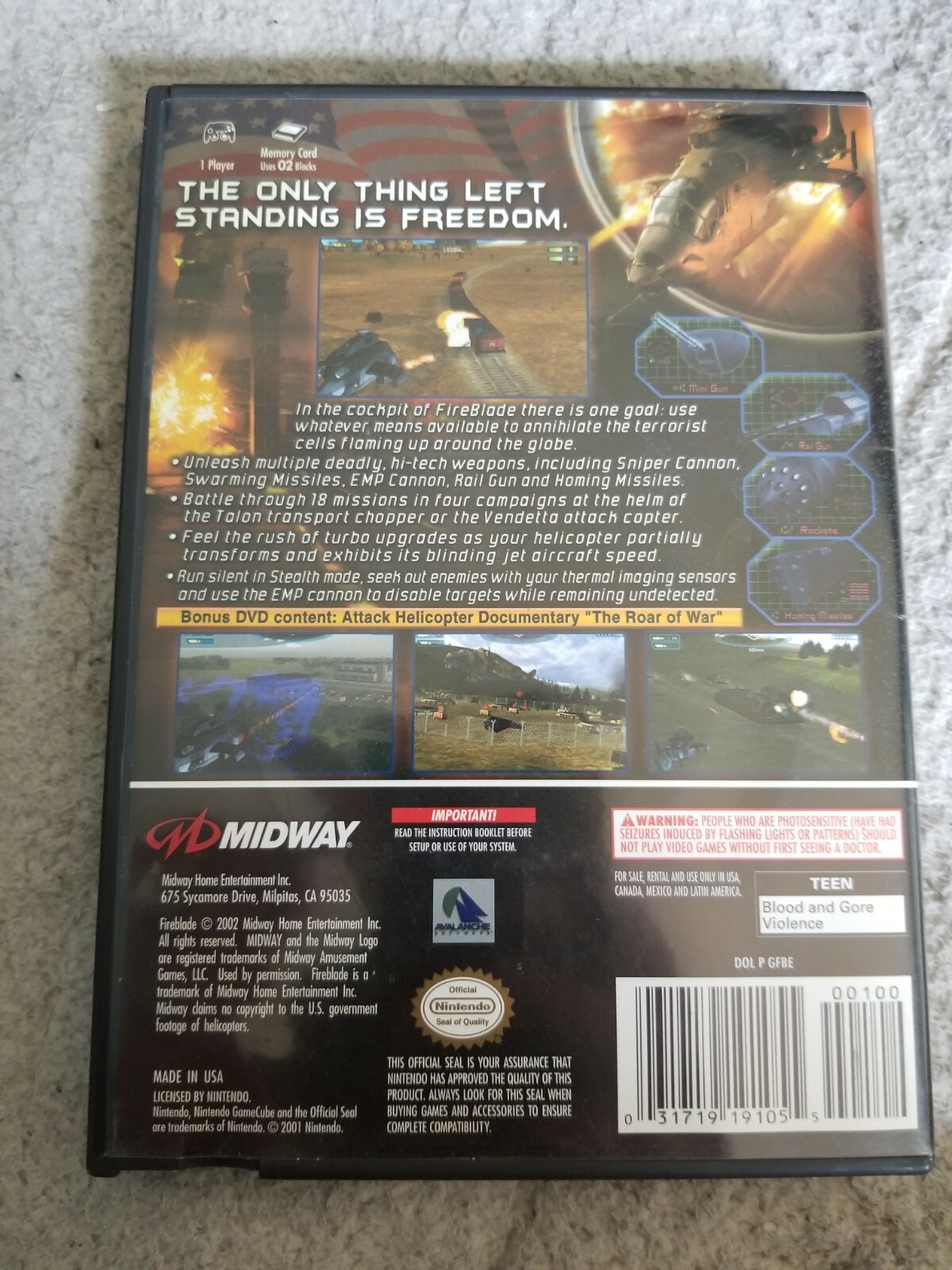 FireBlade (Nintendo GameCube, 2003) 31719191055| eBay