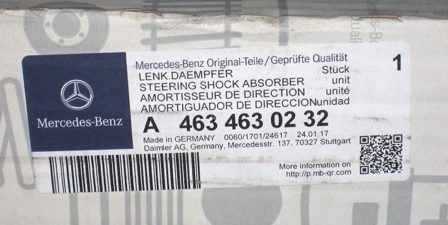 2013 2014 2015 2016 MERCEDES G63 AMG STEERING GEAR DAMPER, PART ...