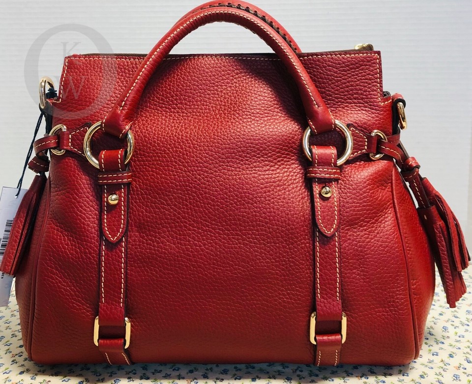 *Dooney & Bourke*Wine*Pebble Leather*Small Satchel*19114E S26 | eBay