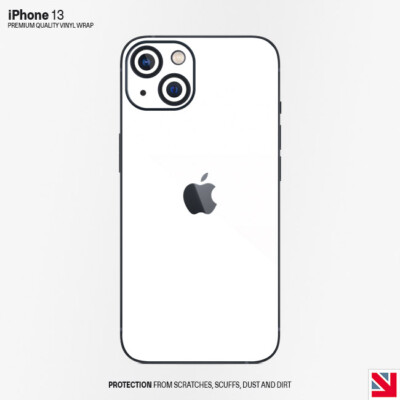WHITE Gloss iPhone 13 Skin Decal Vinyl Sticker Wrap | eBay UK