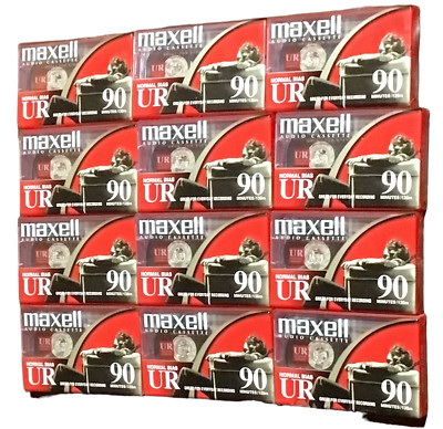 Maxwell Audio Cassette Normal Bias UR 90 Minutes Lot of 12 Tapes New ...