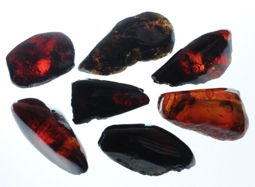 Half Polished Mexican RED-BLUE Amber Parcel 32g | eBay