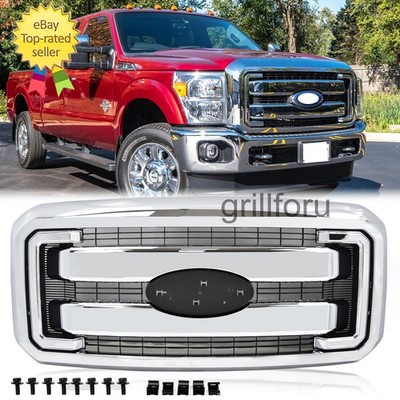 Chrome Grille For 2011-2016 Ford F250 F350 F450 Super Duty Front Grill ...