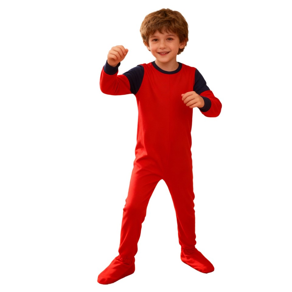Kids Special Needs Adaptive Full Body Footed Anti-Strip Autism Sensory ...