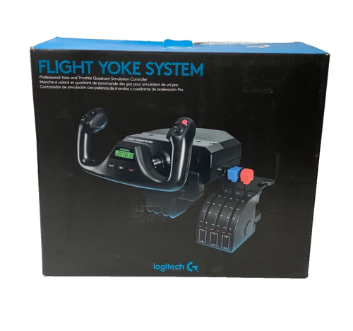 Logitech G Flight Yoke System - Black (945-000023) - New in Box (Opened ...