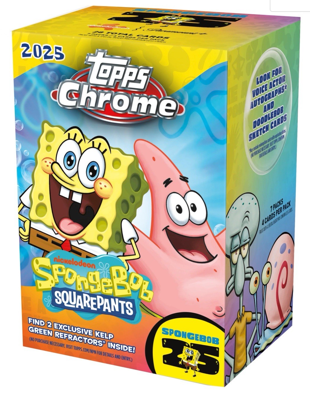 2025 Topps Chrome® SpongeBob 25th Anniversary - Value Box - PRESALE! | eBay
