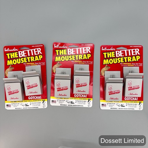 Intruder Better Mousetrap 6-Pack - Reusable Easy Set Made in USA, mouse ...