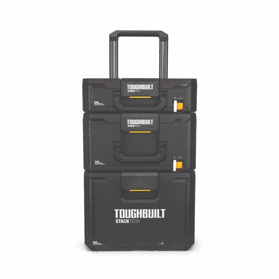 ToughBuilt TB-B1S3-B-70R StackTech® 3 Piece Rolling Wheeled Toolbox ...