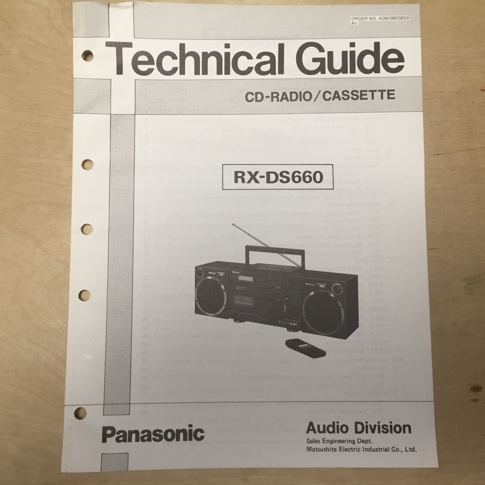 Panasonic Technical Guide Manual for RX-DS660 Boombox Radio for Service ...