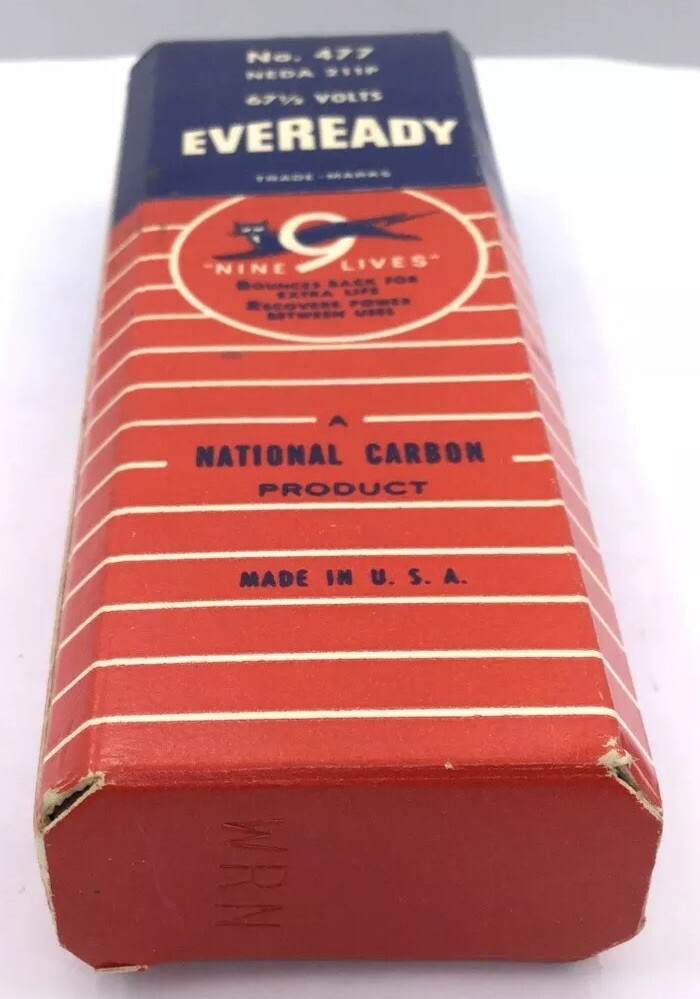 VINTAGE EVEREADY 67 1/2 V - NO. 477 - RADIO “B” BATTERY (I520) | eBay