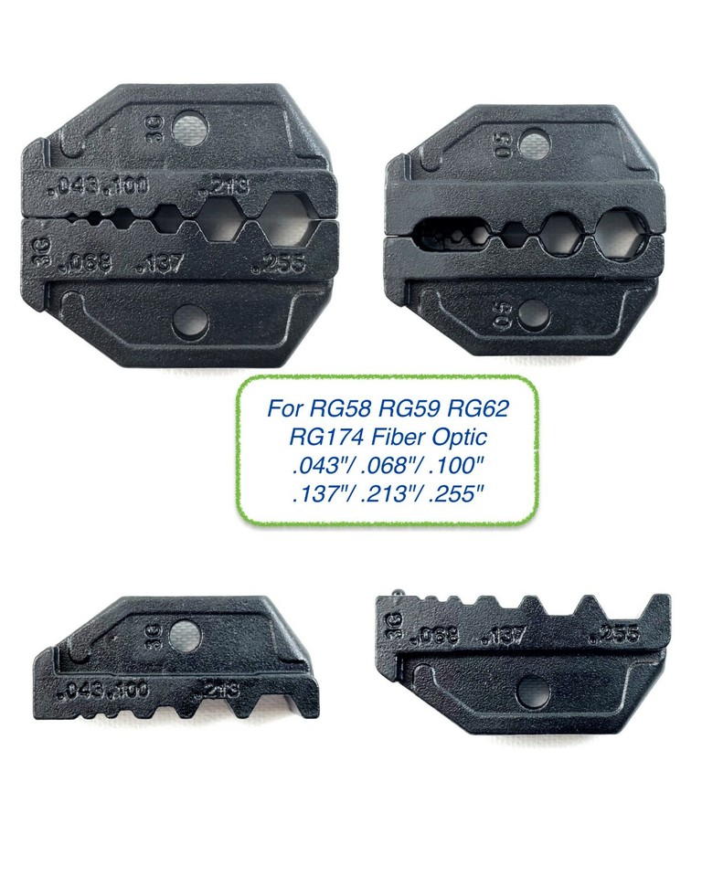 Quick Change Coax Ratchet Crimp Tool RG58 RG62 RG8 8X RG213 RG174 ...