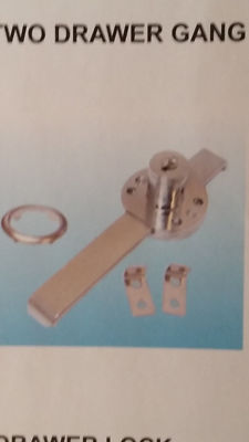 Nickle Plated Two Drawer Gang Lock - Keyed the same N628-110 | eBay