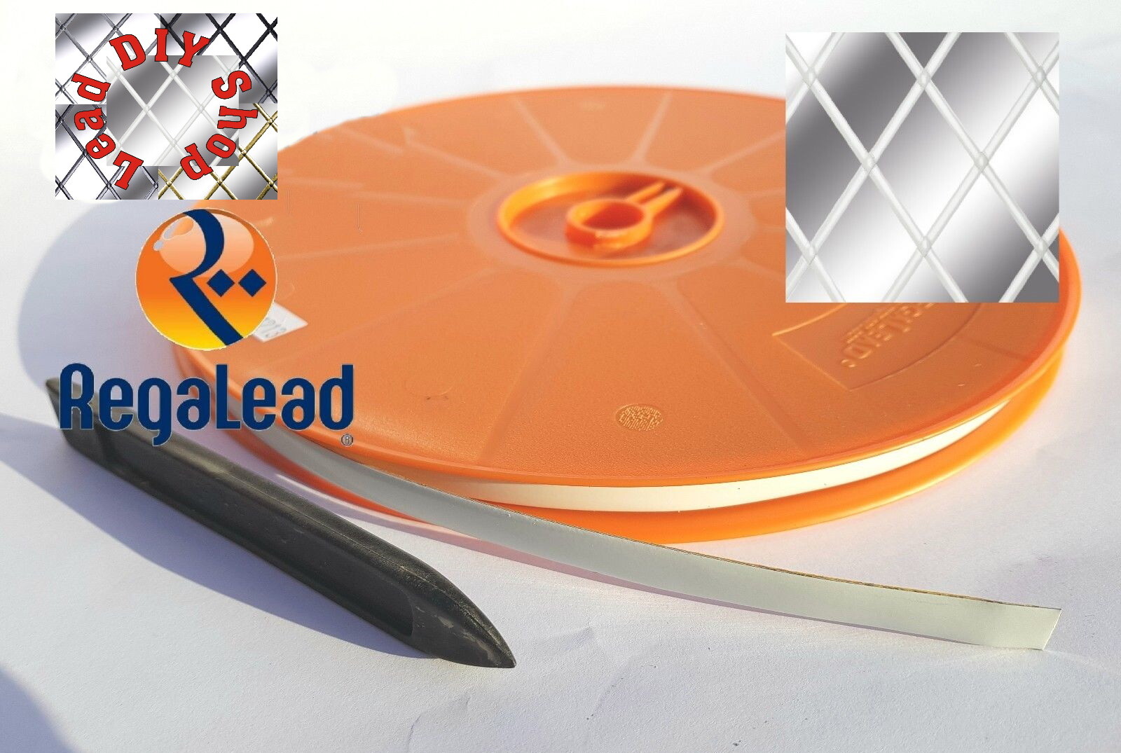 White self adhesive window lead strip glass crafts Regalead free tool ...