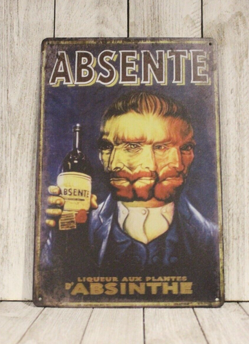 Absente Absinthe Tin Sign Bar Vintage French Restaurant Bistro Decor ...
