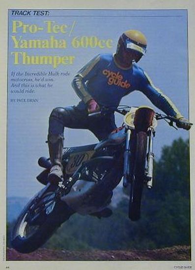 Pro-Tech Yamaha 600 Thumper Motorcycle Test 1979 | eBay