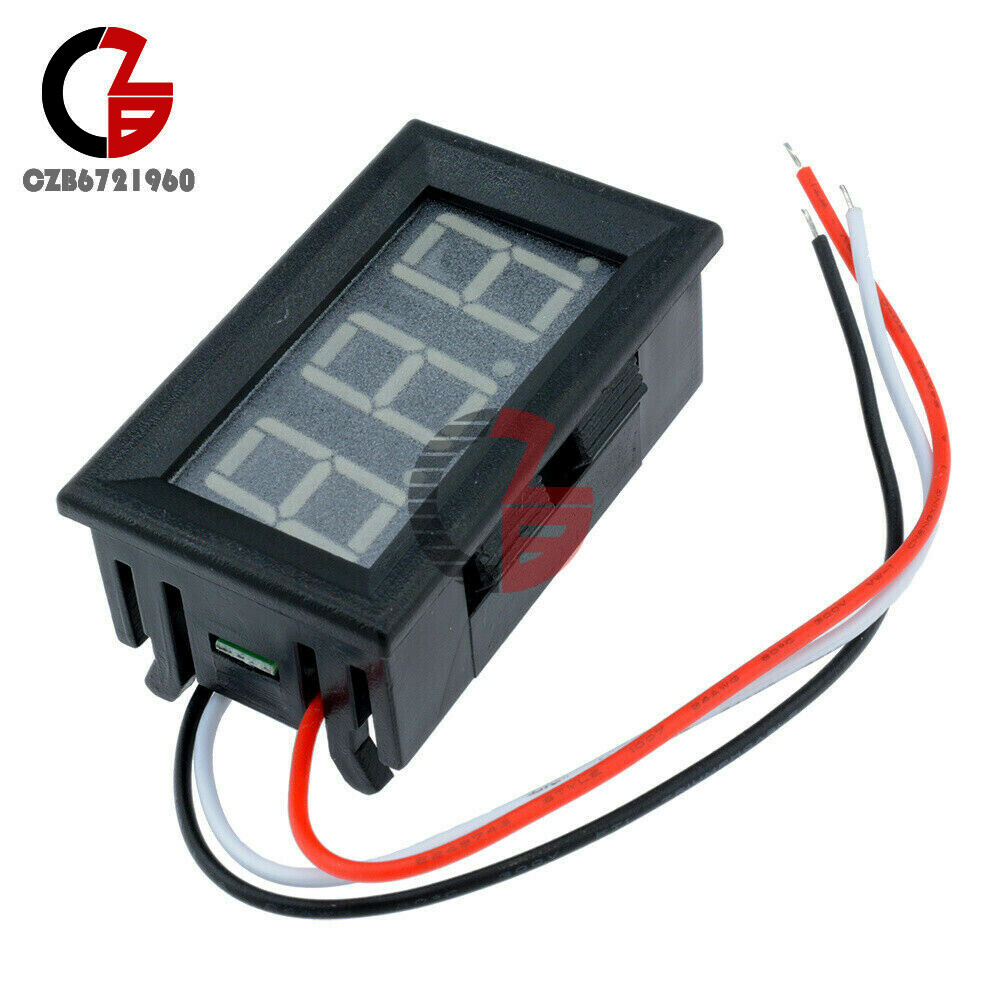 Mini DC Voltmeter Panel Meter 0-99.9V LED Blue Red Green Mini Digital ...