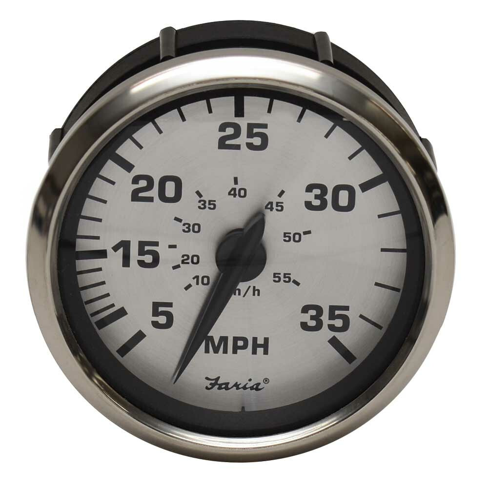 Faria Boat Speedometer Gauge SEK053A | Spun Silver 35 MPH 3 7/8 Inch | eBay