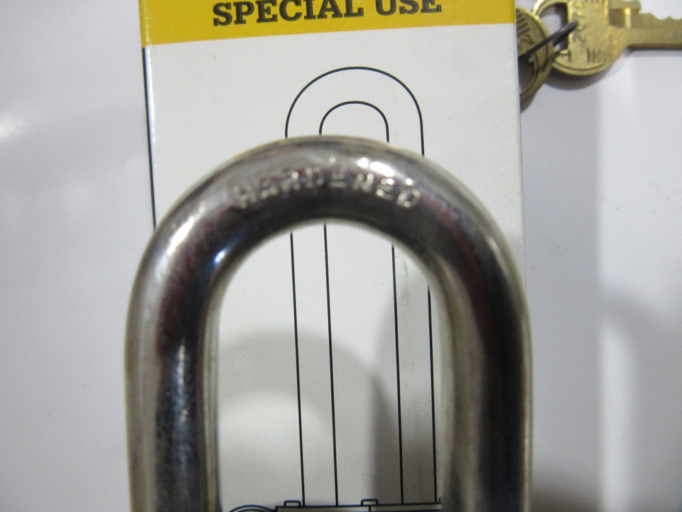 (6) Master Lock 1LJ Hardened Pad Locks Long with two Keys Keyed ...