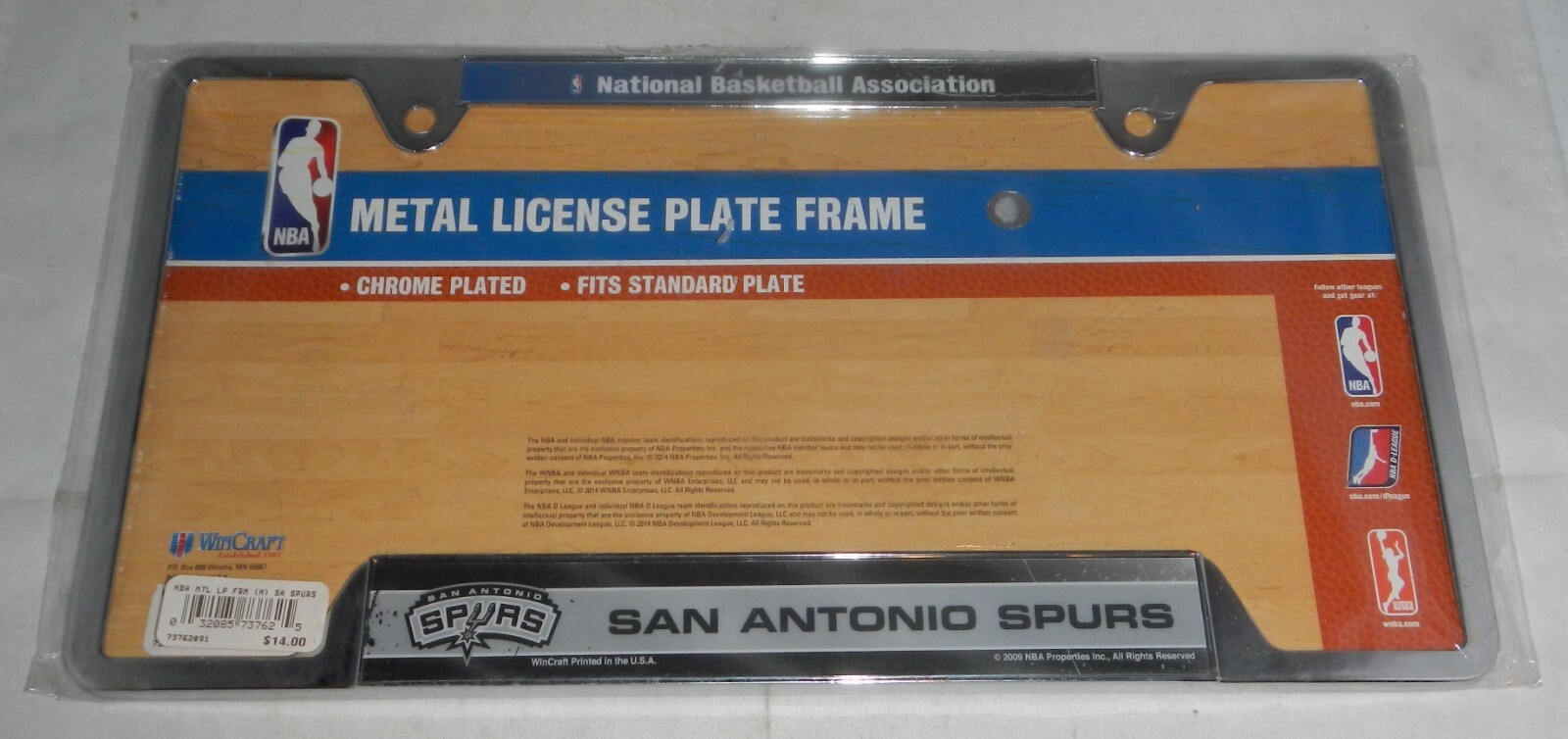 San Antonio Spurs NBA Basketball Logo Chrome Metal License Plate Frame ...