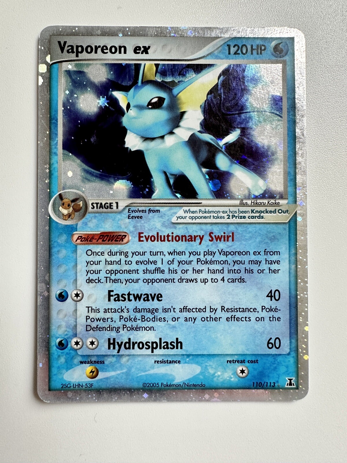 Pokémon TCG - Vaporeon ex 110/113 - EX Delta Species - Holo Rare - EX ...