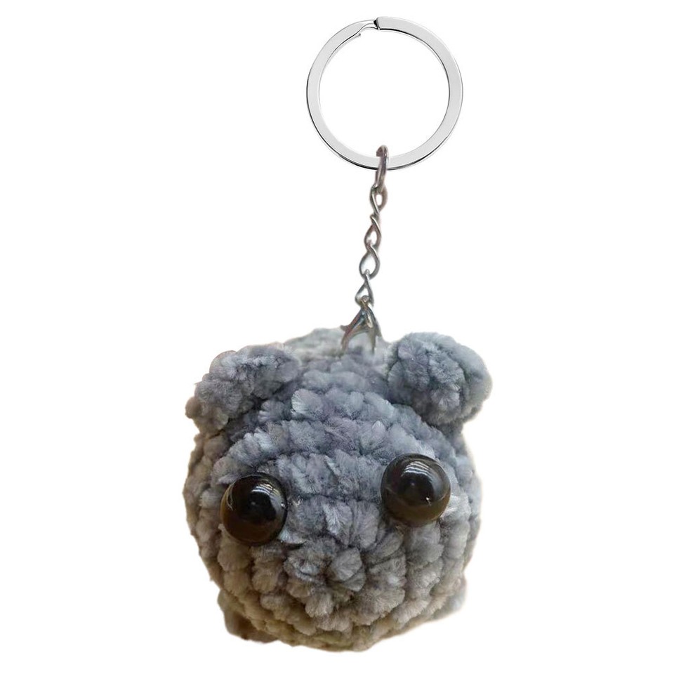 Crochet Plush Sad Hamster Meme Key Rings for Car Keys Backpack Handbag ...