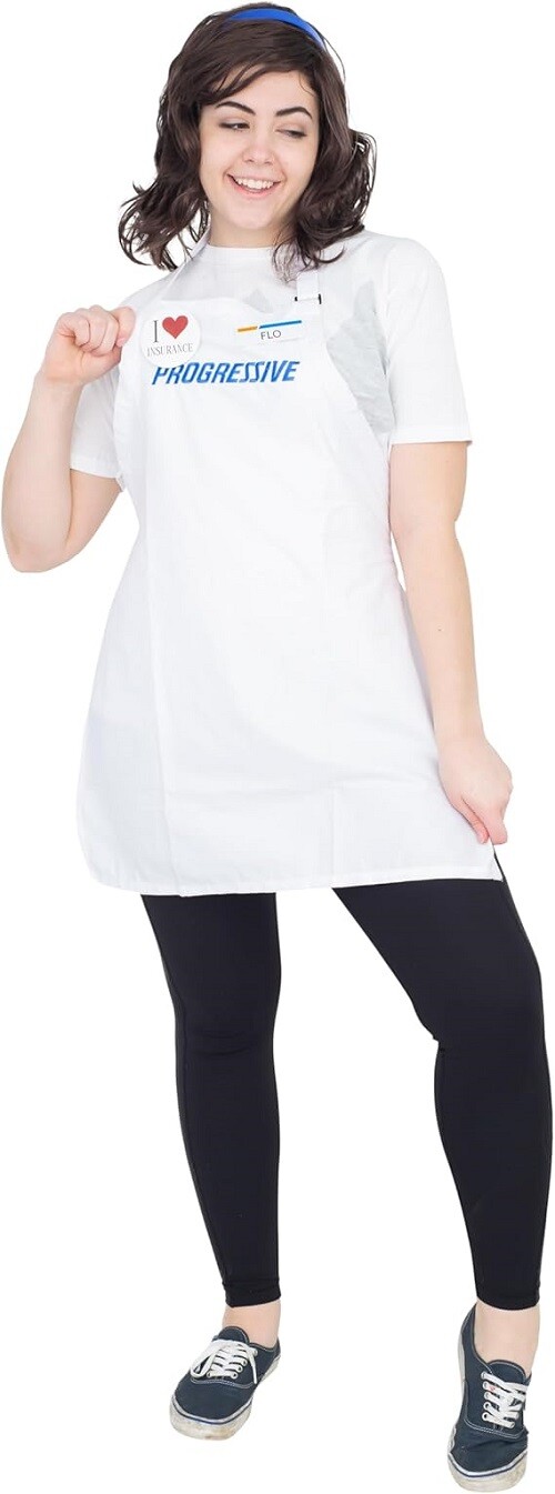 Progressive Flo TV Commercial Character White Halloween Cosplay Costume ...