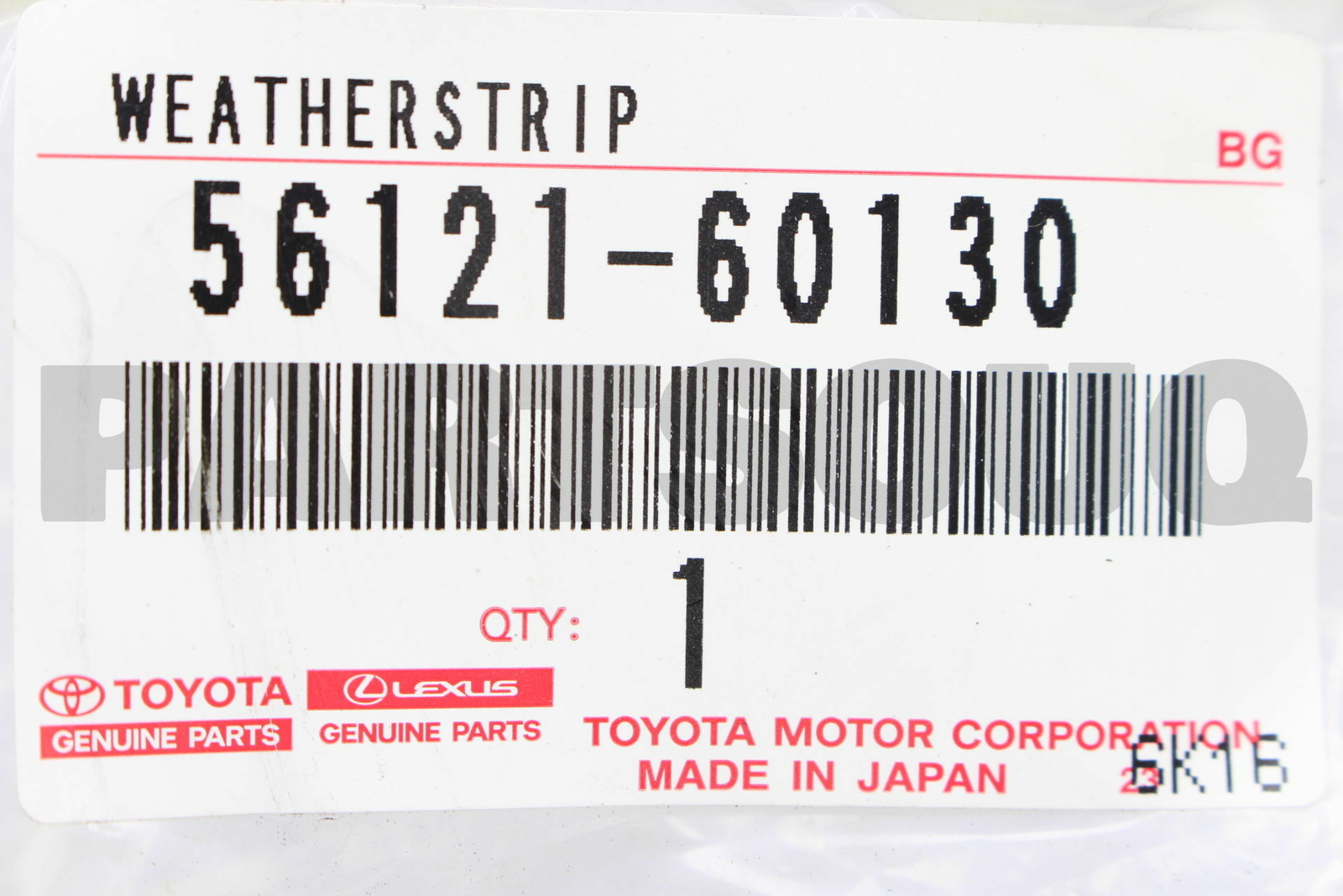 5612160130 Genuine Toyota WEATHERSTRIP, WINDSHIELD 56121-60130 | eBay