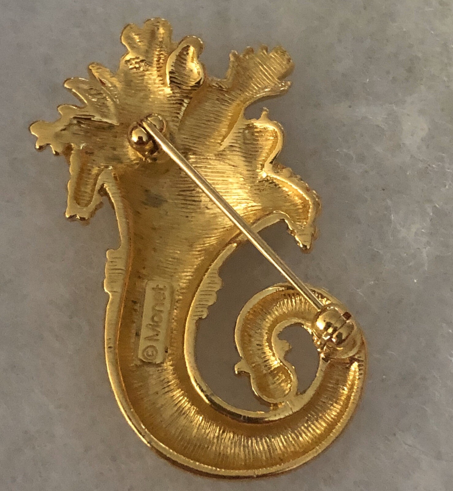 Monet Thanksgiving Horn Of Plenty Cornucopia Pin Brooch Autumn Fall ...