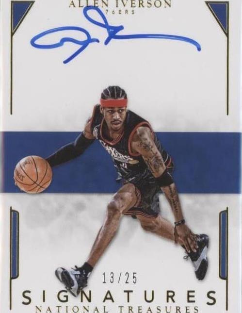 2015-16 Panini National Treasures - Signatures Allen Iverson #S-AIV /25 ...
