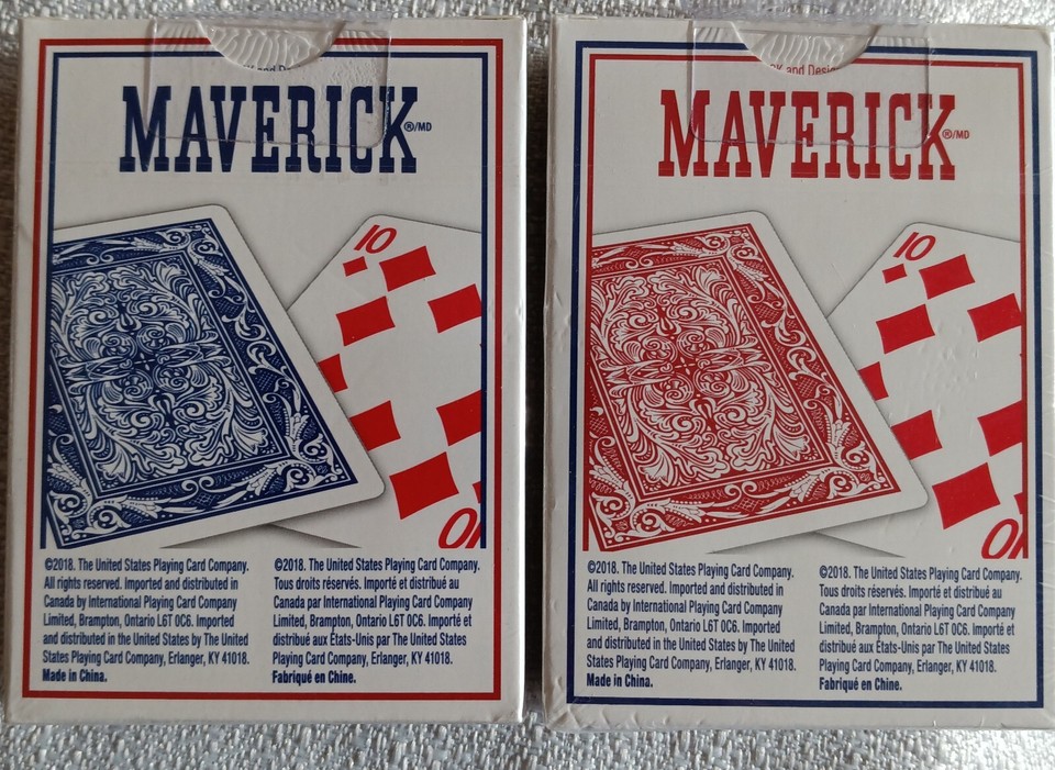 2 Deck Maverick Playing Cards NEW SEALED RED & BLUE | eBay