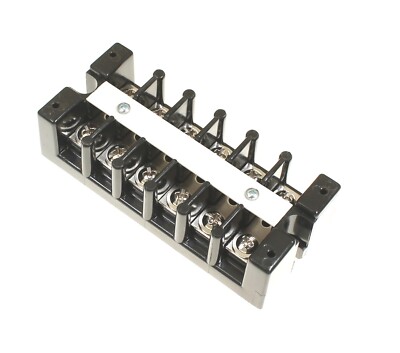 1506DJ Marathon 6 pole 12 Position Double Row Terminal Barrier Block ...