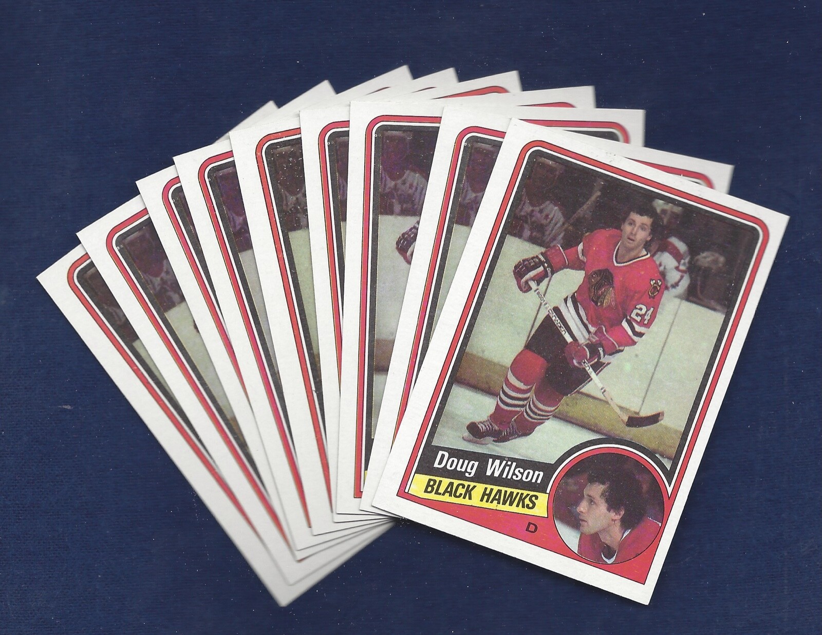 LOT OF 9 1984 TOPPS HOCKEY #37 DOUG WILSON HOF RAZOR SHARP PACK FRESH 1 ...