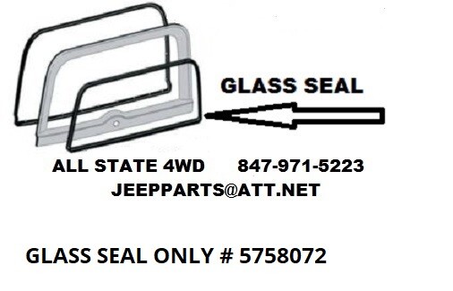 Jeep CJ7 Rear Liftgate Inner Glass Seal for Factory Hardtop FITS Jeep ...