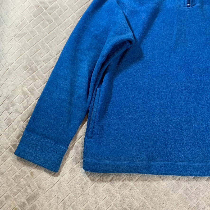 Gap Mens Small Fleece Sweatshirt Blue 1/4 Zip Pullover Mock Neck Base ...