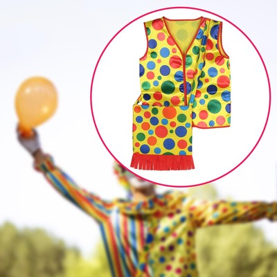 Clown Vest for Adult Novelty Clown Suit Clown Bag Waistcoat for ...