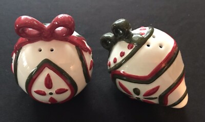 Princess House Christmas Ornament Ceramic Salt & Pepper Shakers ~ 2226 ...