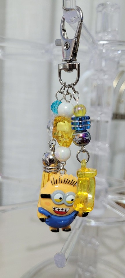 Minion figure keychain, backpack charm,key car holder | eBay