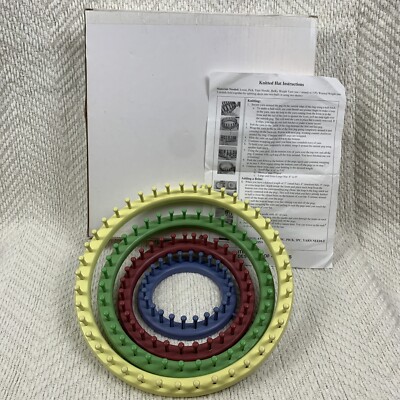 LOT Of 4 ROUND KNITTING LOOMS Knit Circular Hat Scarf Socks Stitch ...