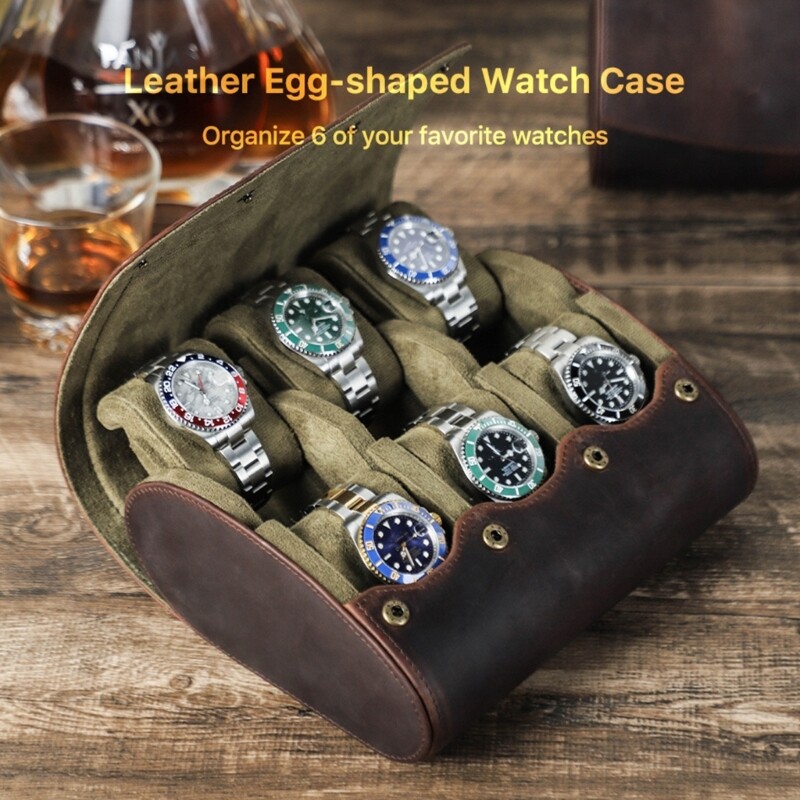 6 Slot Watch Case Watch Container Flexible Cushion Slot Mounting ...