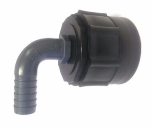 IBC Tank connector With Barbed PVC Hosetail Elbow Connector | eBay