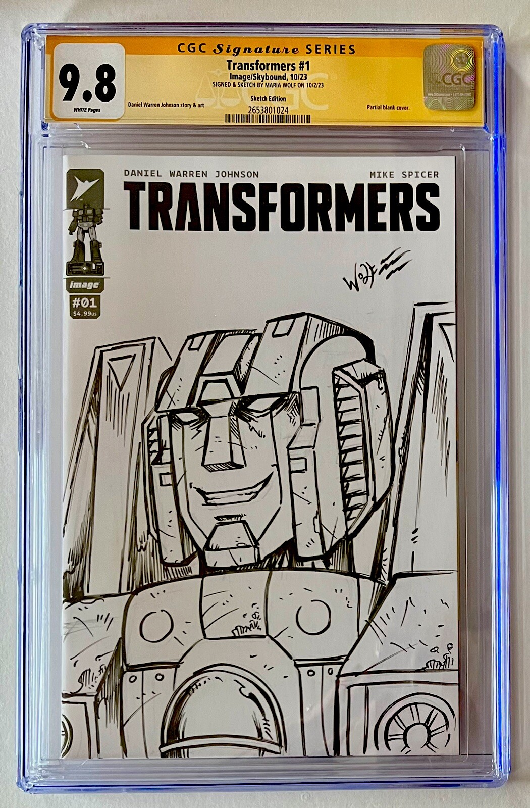 TRANSFORMERS #1 • CGC SS 9.8 • SKETCH MARIA WOLF • STARSCREAM ...