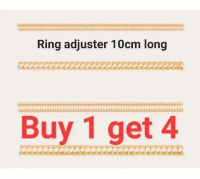 UK Ring Size Adjuster Reducer Resizer 4x clip universal fit 10cm long ...