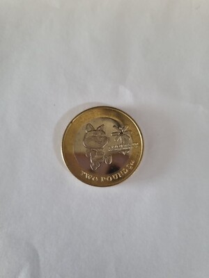 Tosha Cat £2 Coin IoM Commonwealth Youth Games Toshi Cat Two Pound Coin ...