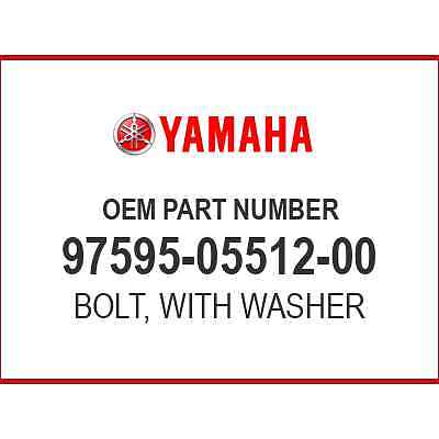 Yamaha BOLT, WITH WASHER 97595-05512-00 OEM NEW | eBay